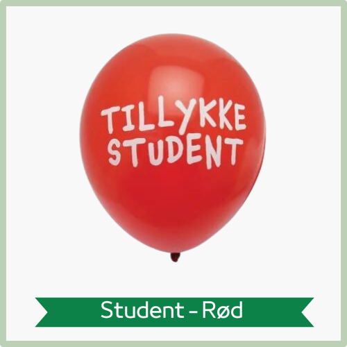 Studenter pynt STX rød | Køb pynt til rød studentergille.