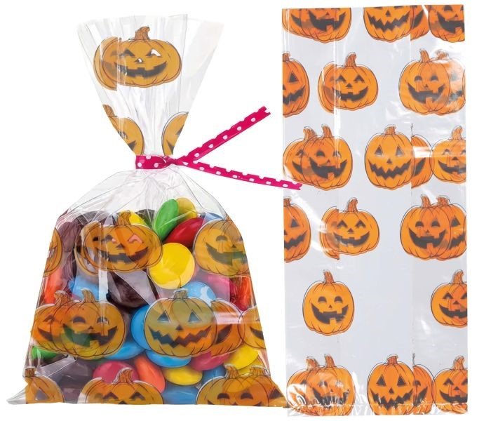 slik pose med græskar - TRICK OG TREAT - Festbutikken.dk